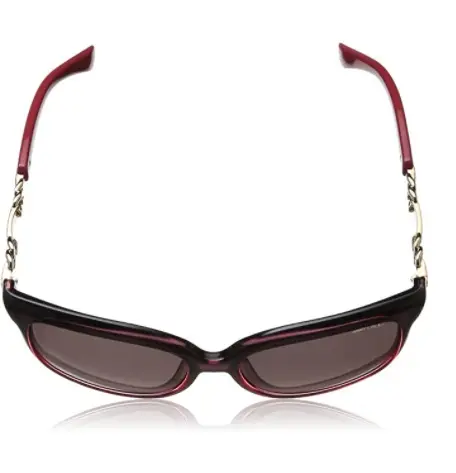 JIMMY CHOO Burgundy Square Frame Sunglasses - Gray