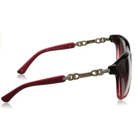 JIMMY CHOO Burgundy Square Frame Sunglasses - Gray