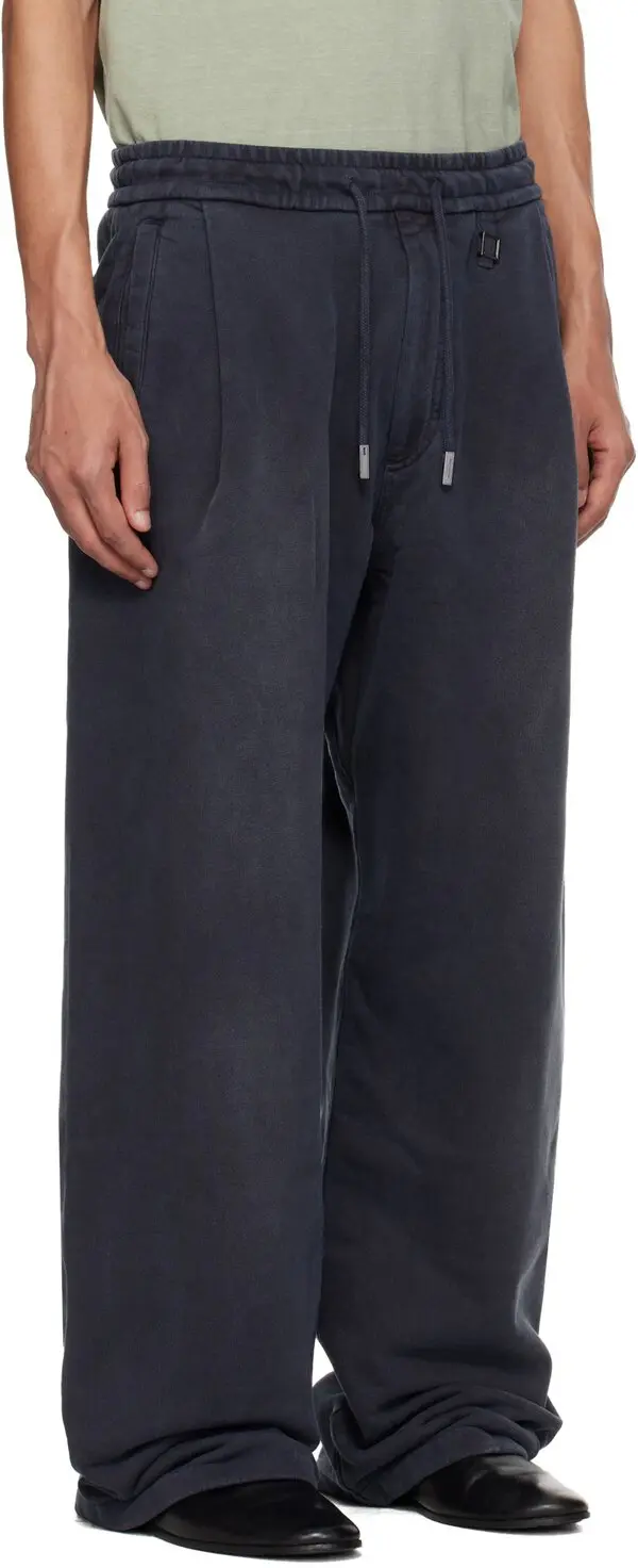 WOOYOUNGMI Faded Logo Drawstring Wide-leg Pants