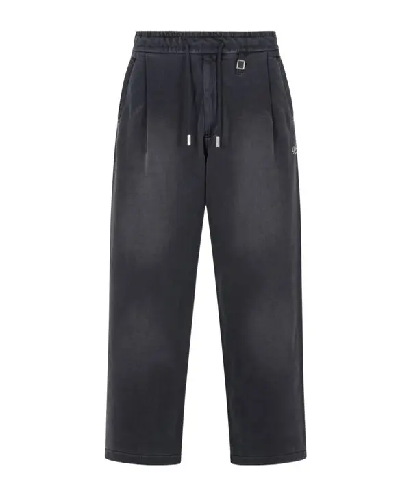 WOOYOUNGMI Faded Logo Drawstring Wide-leg Pants