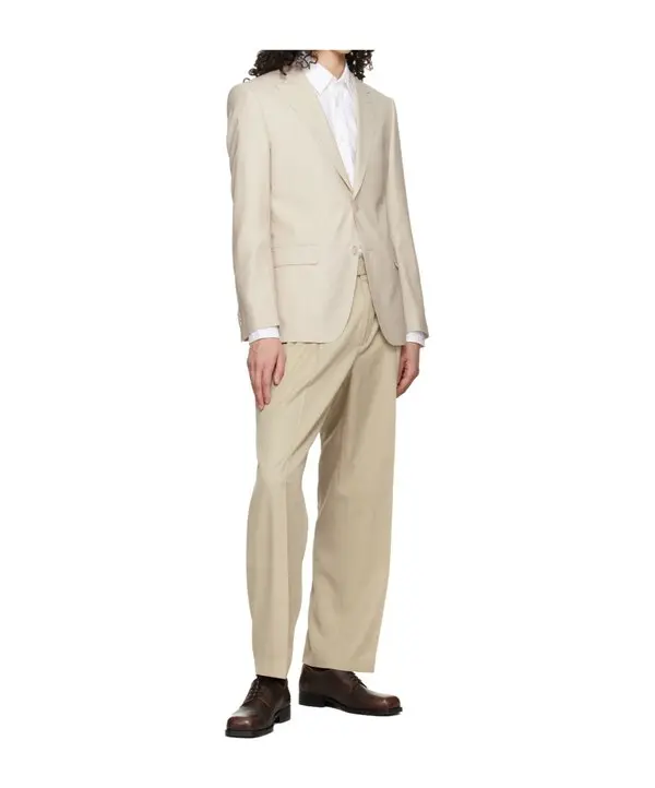 Hugo Boss Single-breasted Suit Jacket - Light Gray