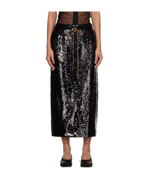 Simone Rocha Column Skirt - Black