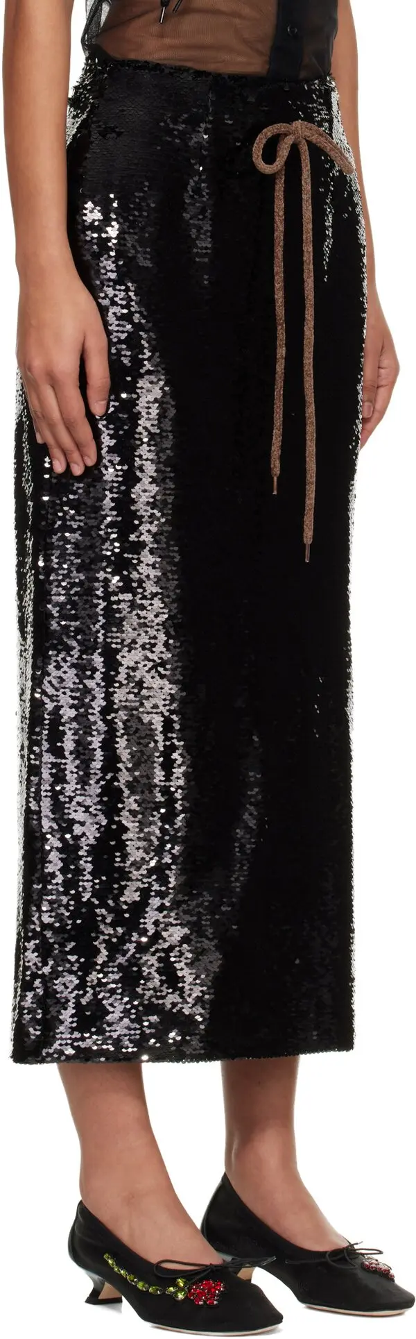 Simone Rocha Column Skirt - Black