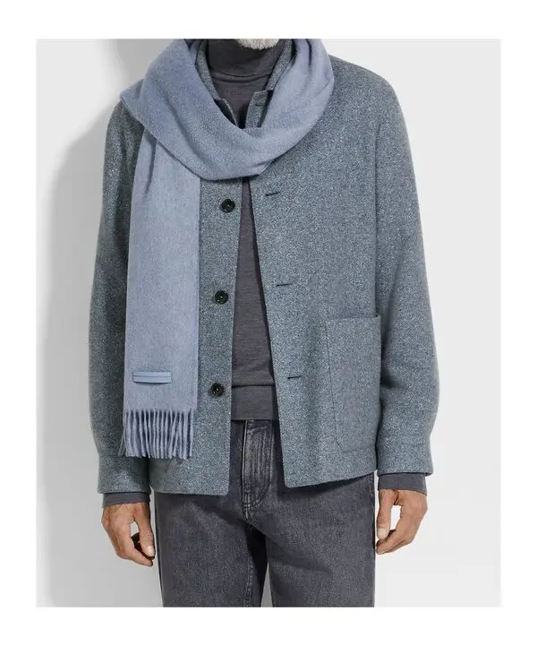 Zegna Pocket Button Jacket - Light Blue