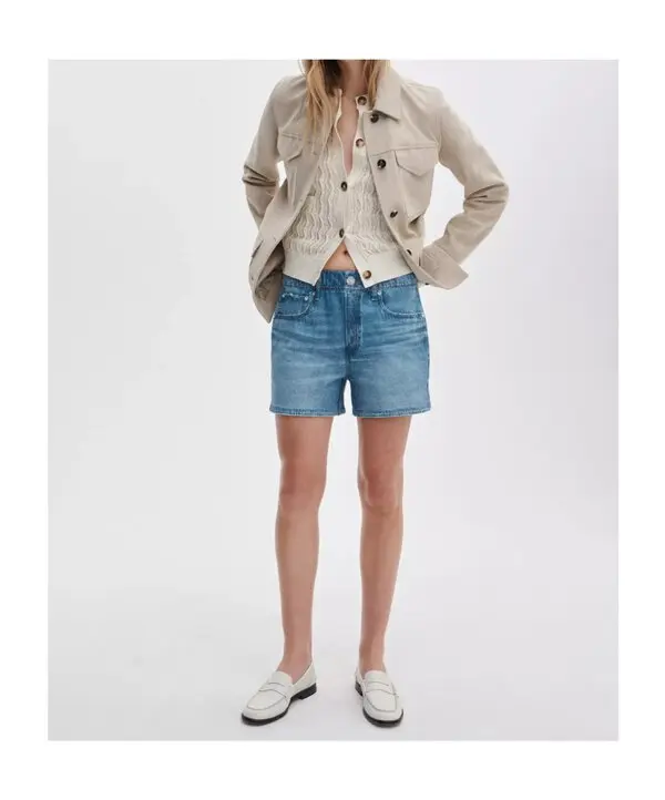 RAG  BONE Rag & Bone Printed Belt Loop Shorts