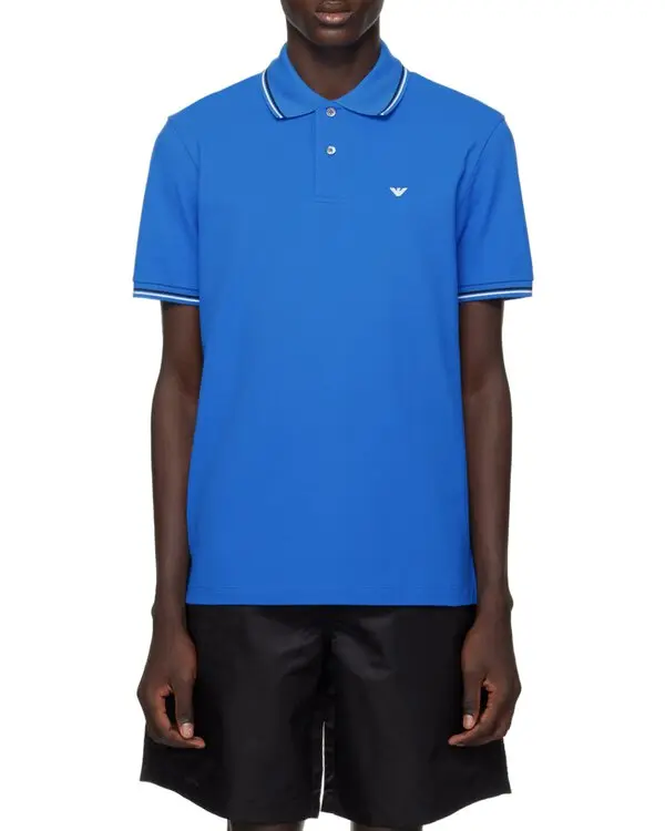 Emporio Armani Logo Printed Short Sleeved Polo Shirt