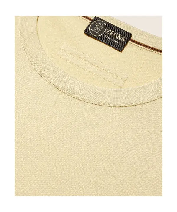 Zegna Pastel Yellow Vellus Aureum Crewneck - Light Yellow