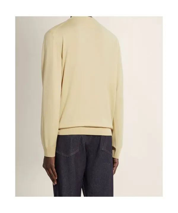 Zegna Pastel Yellow Vellus Aureum Crewneck - Light Yellow