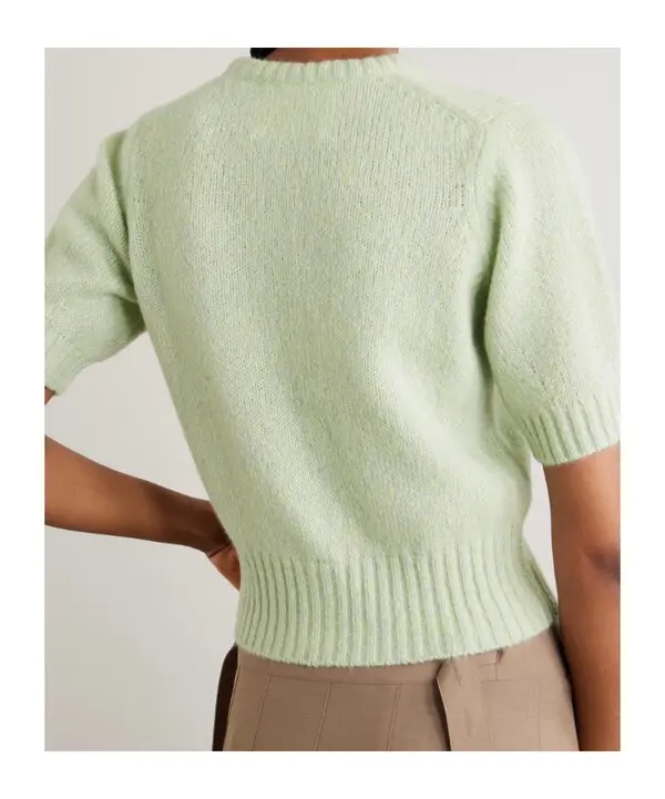 Arch4 Short-sleeved Knitted Cardigan - Nude
