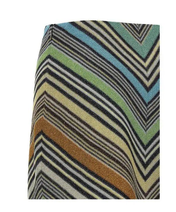 Missoni Chevron Lamé Mini Skirt - Black