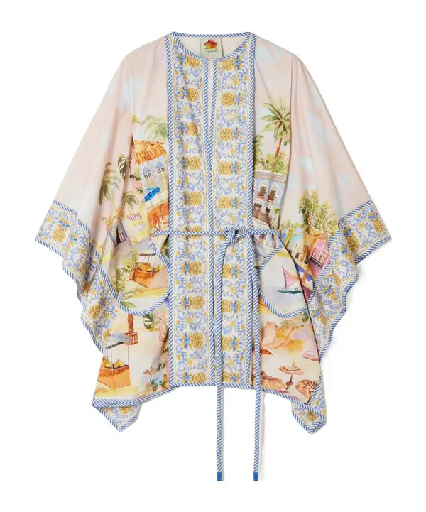 Farm Rio Printed Batwing Sleeve Blouse