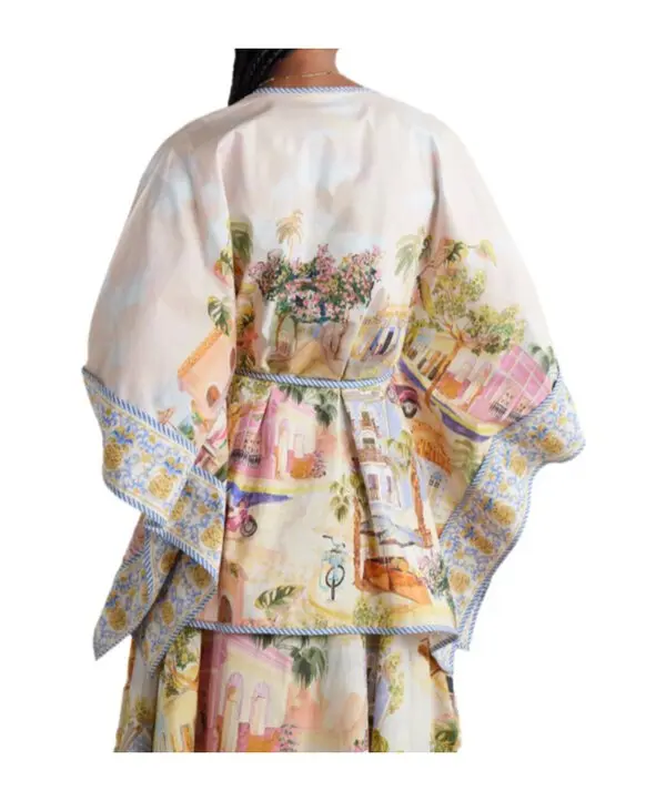 Farm Rio Printed Batwing Sleeve Blouse