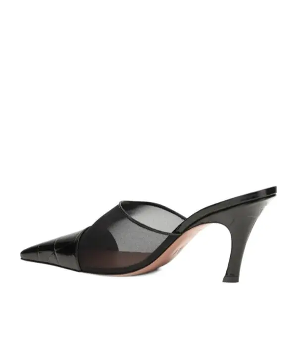 Amina Muaddi Mesh High-heeled Sandals