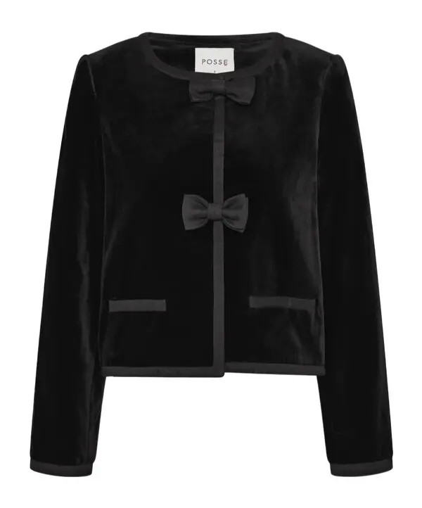 Posse Quincy Bow-detail Jacket - Black