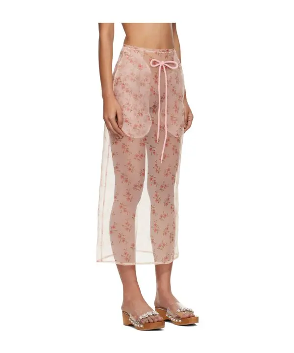 Simone Rocha Sheer Printed Skirt