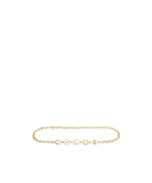 Chloé Script Chain Belt - Nude