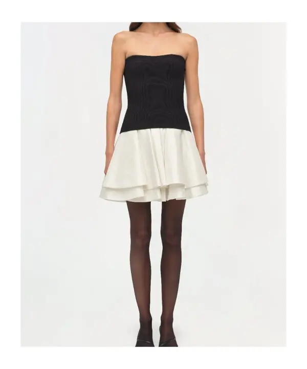 Simkhai Isabelle Off-shoulder Mini Dress - Black Multi