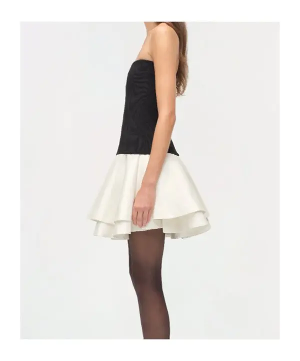 Simkhai Isabelle Off-shoulder Mini Dress - Black Multi