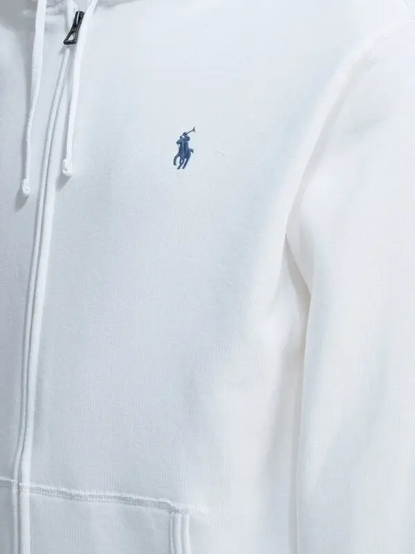 Polo Ralph Lauren Embroidered Zip-up Hoodie - White