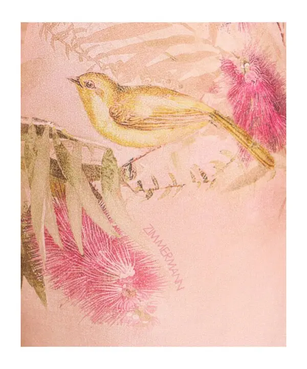 Zimmermann Cascadian Silk Tunic Top - Nude