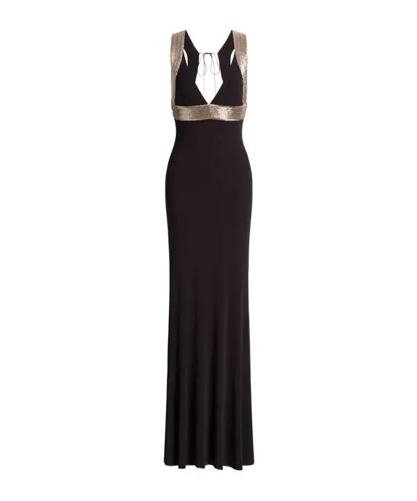 Alberta Ferretti Sequin Embellished Maxi Dress