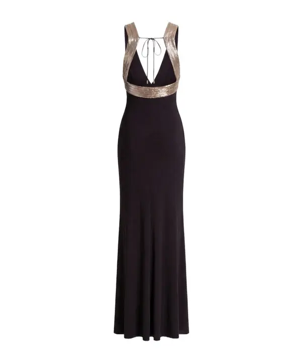 Alberta Ferretti Sequin Embellished Maxi Dress