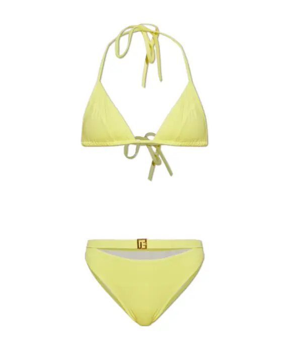 Balmain Two-piece Triangle Bikini - Yellow