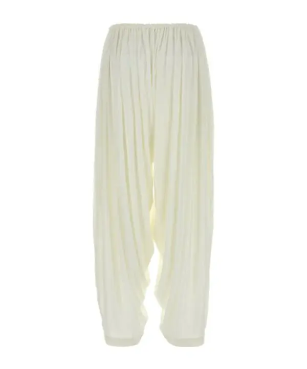 Co Name Elasticated Gathered Pants With Drawstring Detail