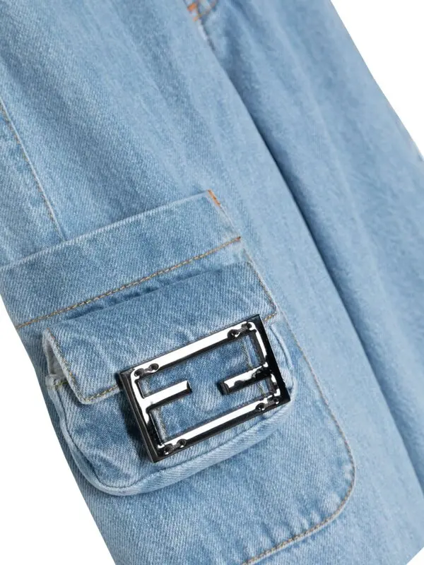 Fendi Cargo Jeans With Logo Detail