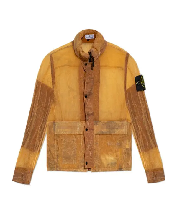 Stone Island Logo Patch Long Sleeve Jacket - Brown