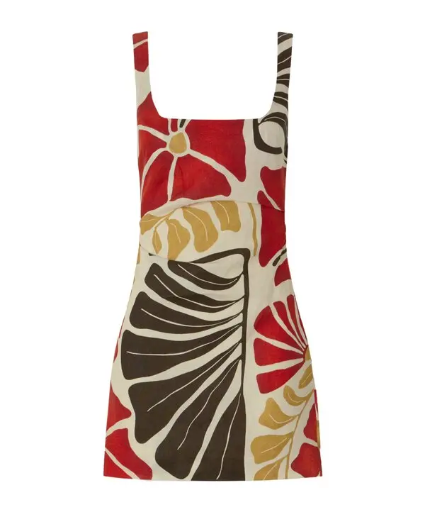 SIR. Julietta Floral-print Linen Mini Dress - Green
