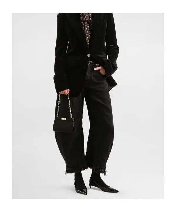 Dolce & Gabbana Frayed Hem Jeans - Black