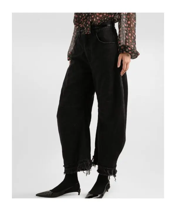 Dolce & Gabbana Frayed Hem Jeans - Black