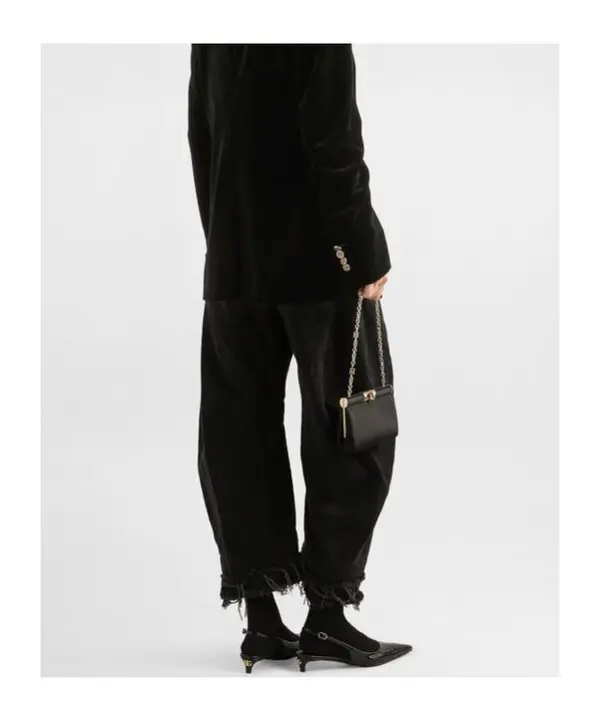 Dolce & Gabbana Frayed Hem Jeans - Black