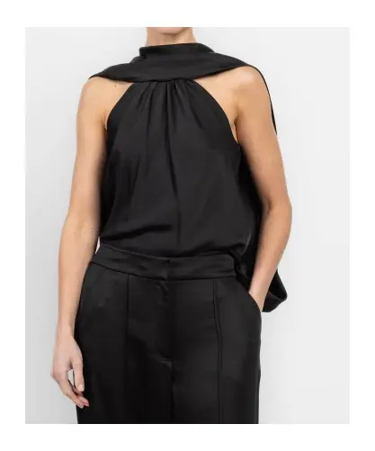 Simkhai Scarlett Cape Blouse - Black
