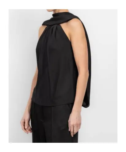 Simkhai Scarlett Cape Blouse - Black