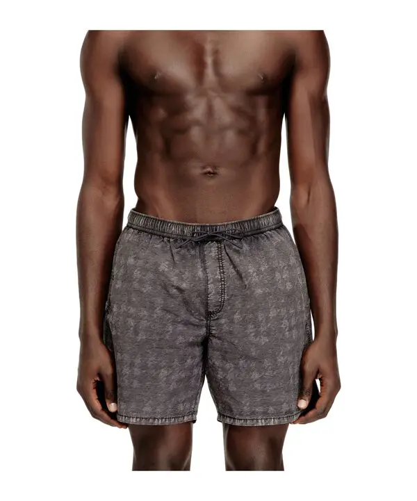 DIESEL® Houndstooth Drawstring Swim Shorts