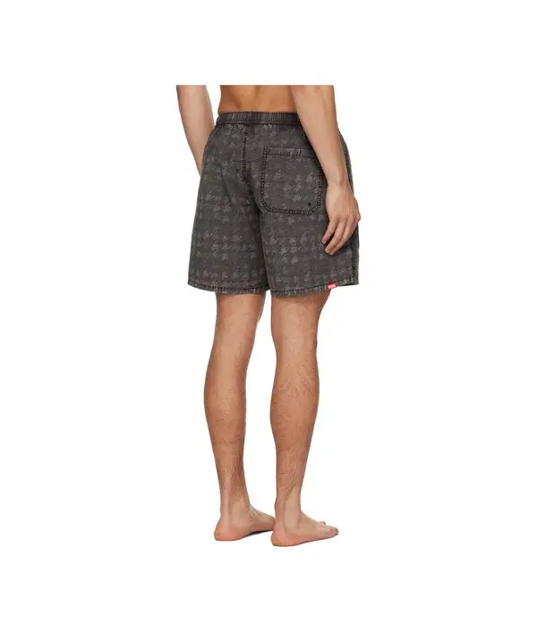 DIESEL® Houndstooth Drawstring Swim Shorts