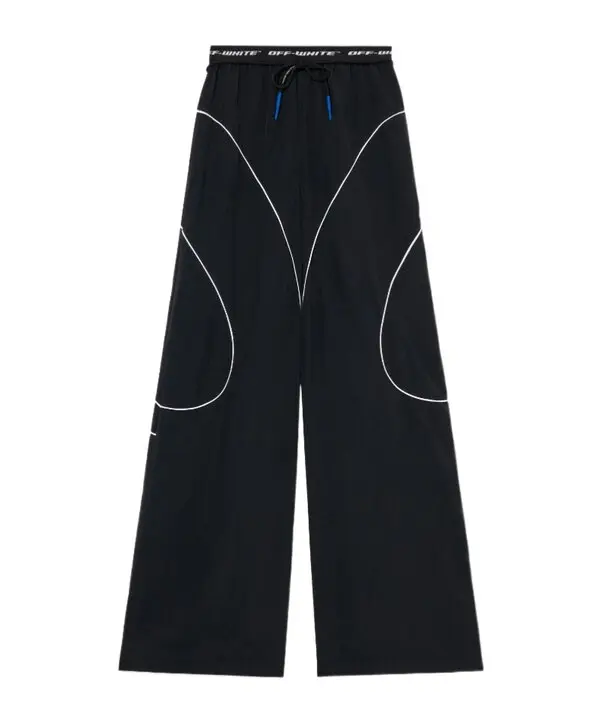 Off-White Logo Waist Wide-leg Pants
