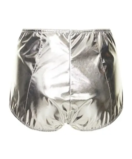 Dolce & Gabbana Laminated Jersey High Waist Briefs - Gray