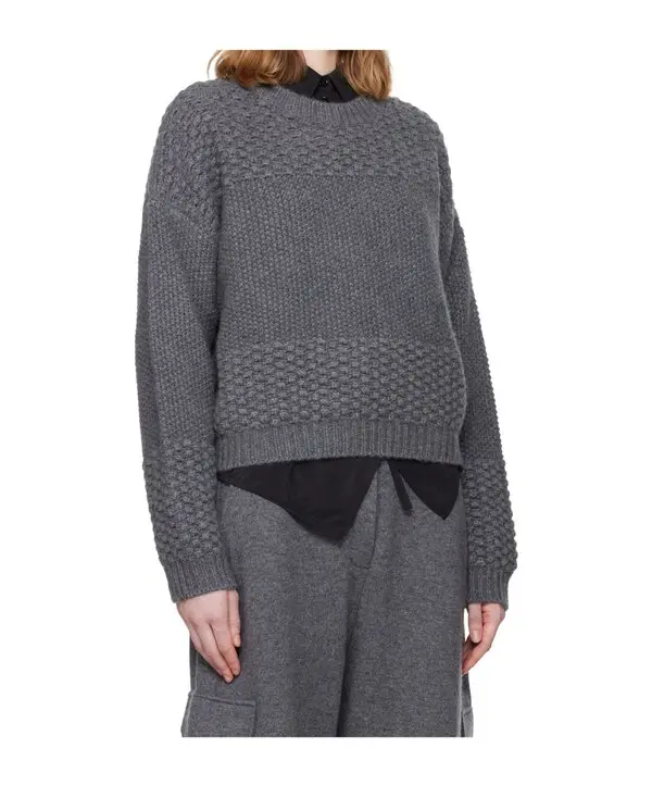 LISA YANG Signe Ribbed Knit Pullover - Black