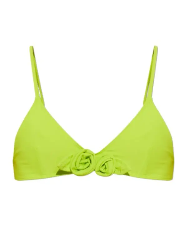Coperni Embellished Floral Bikini Top - Green