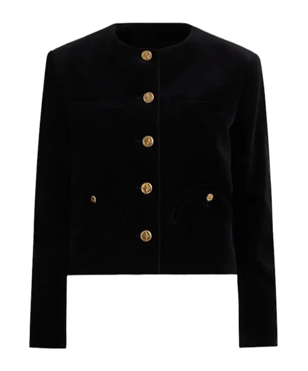 BLAZÉ MILANO Shamo Velvet Bolero Jacket - Black