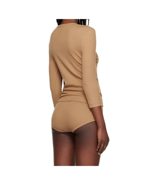 Simone Rocha Embellished Crew Neck 3/4 Sleeve T-shirt