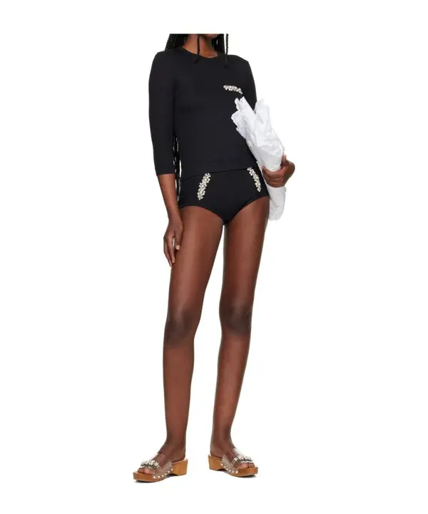 Simone Rocha Embellished Round Neck Top