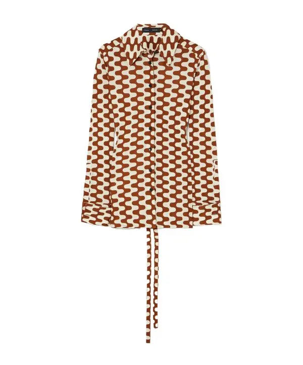 Proenza Schouler Printed Tie-up Shirt