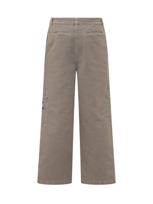 Off-White Logo Detailed Wide Leg Pants