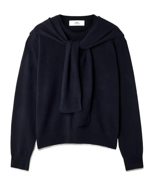 Arch4 Eldergrove Tie-detailed Organic Cashmere Sweater - Black