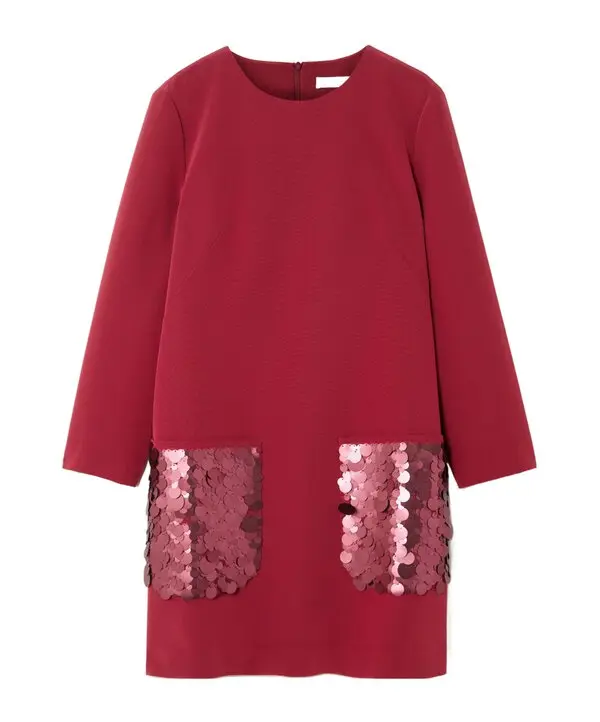 JOSEPH Round Neck Dress With Sequin Embellishments