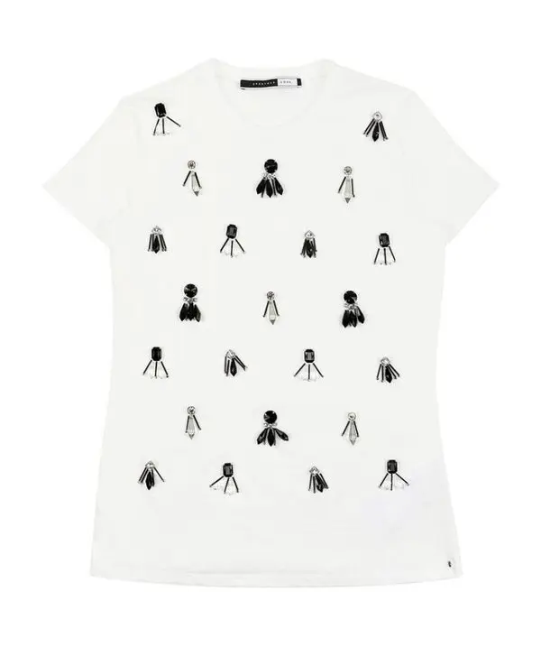 Sportmax Embellished T-shirt - White